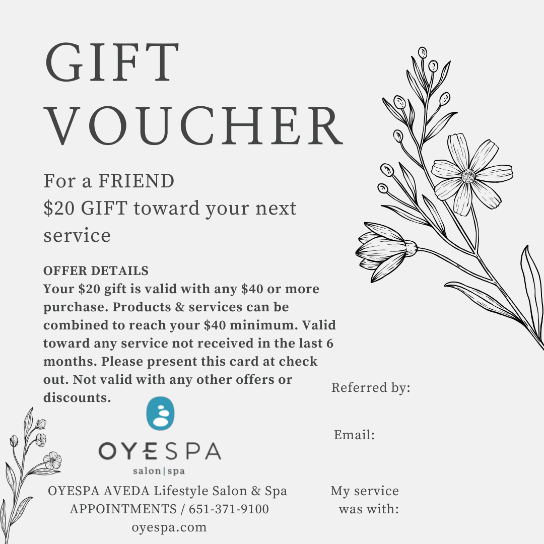 New Guest Salon & Spa Offers Inver Grove Heights MN | OYESPA Aveda ...